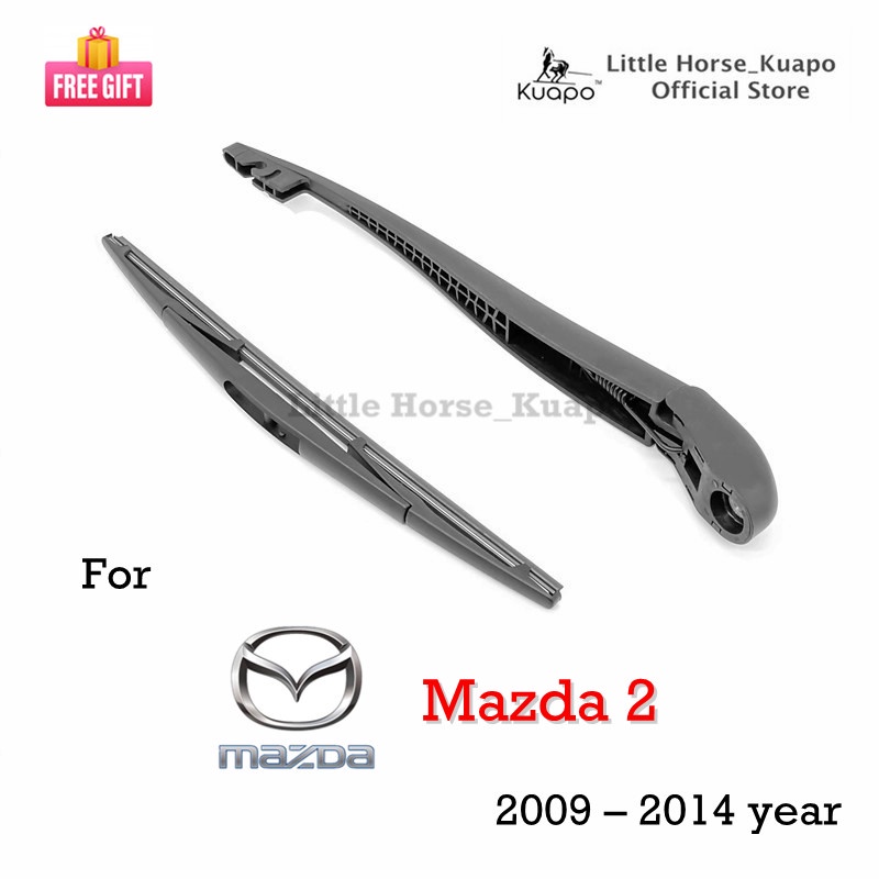 (Kuapo Quality) Mazda 2 Rear Wiper Assembly (Set/Arm/Blade/Rubber/Nut ...