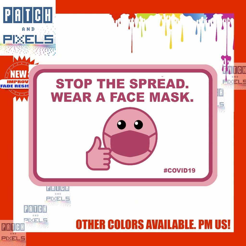 No Face Mask Sign Pink/Wear Your Face Mask Sign Laminated/PVC/Sticker ...