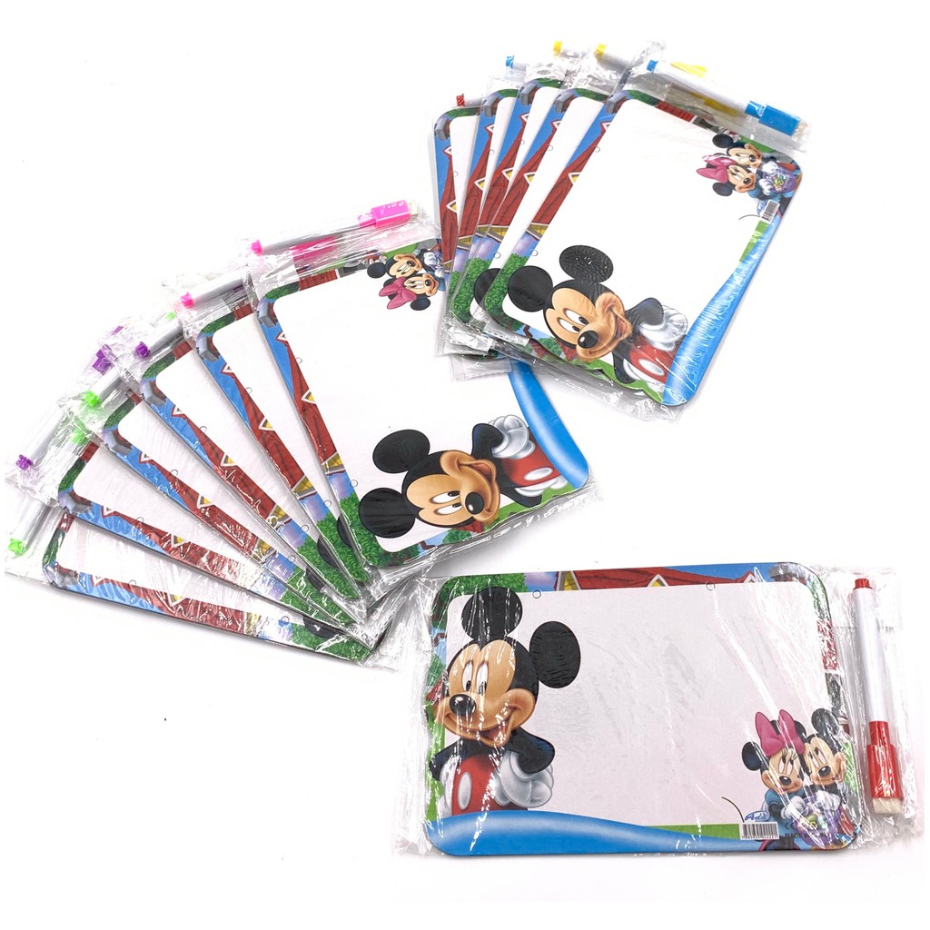 12pcs mickey mouse white board games prizes giveaways birthday party ...