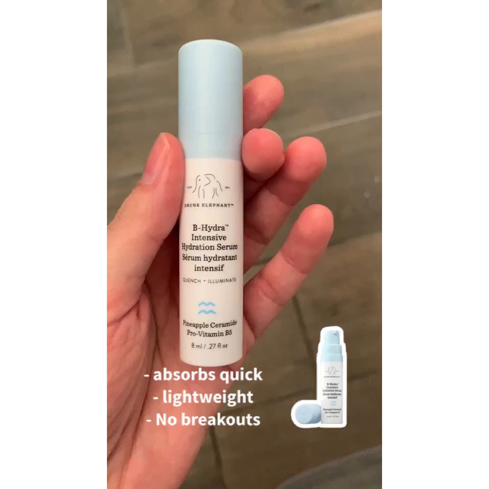Authentic DRUNK ELEPHANT Little B-Hydra Intensive Hydration Serum (8mL ...