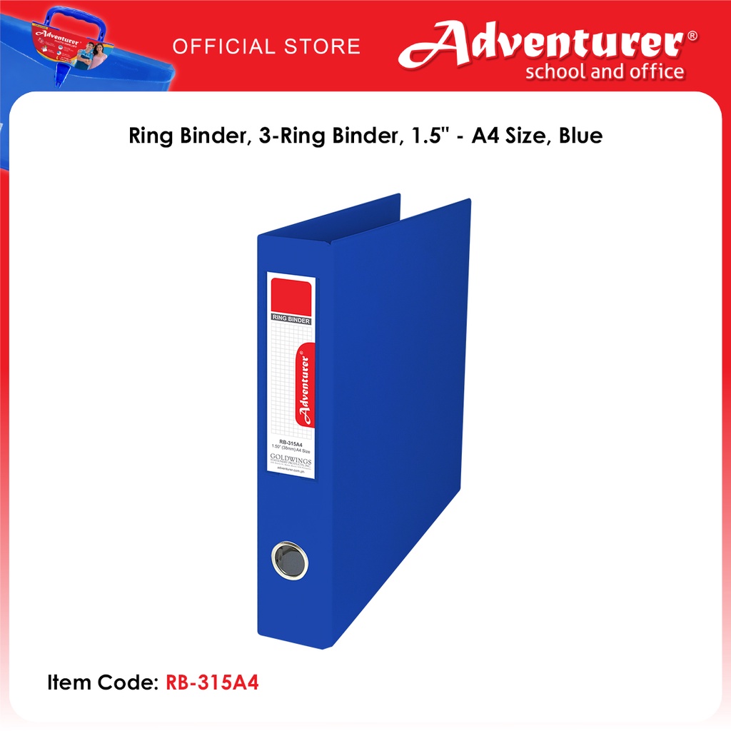 Adventurer Ring Binder, 3-Ring Binder, 1.5" - A4 Size | Shopee Philippines