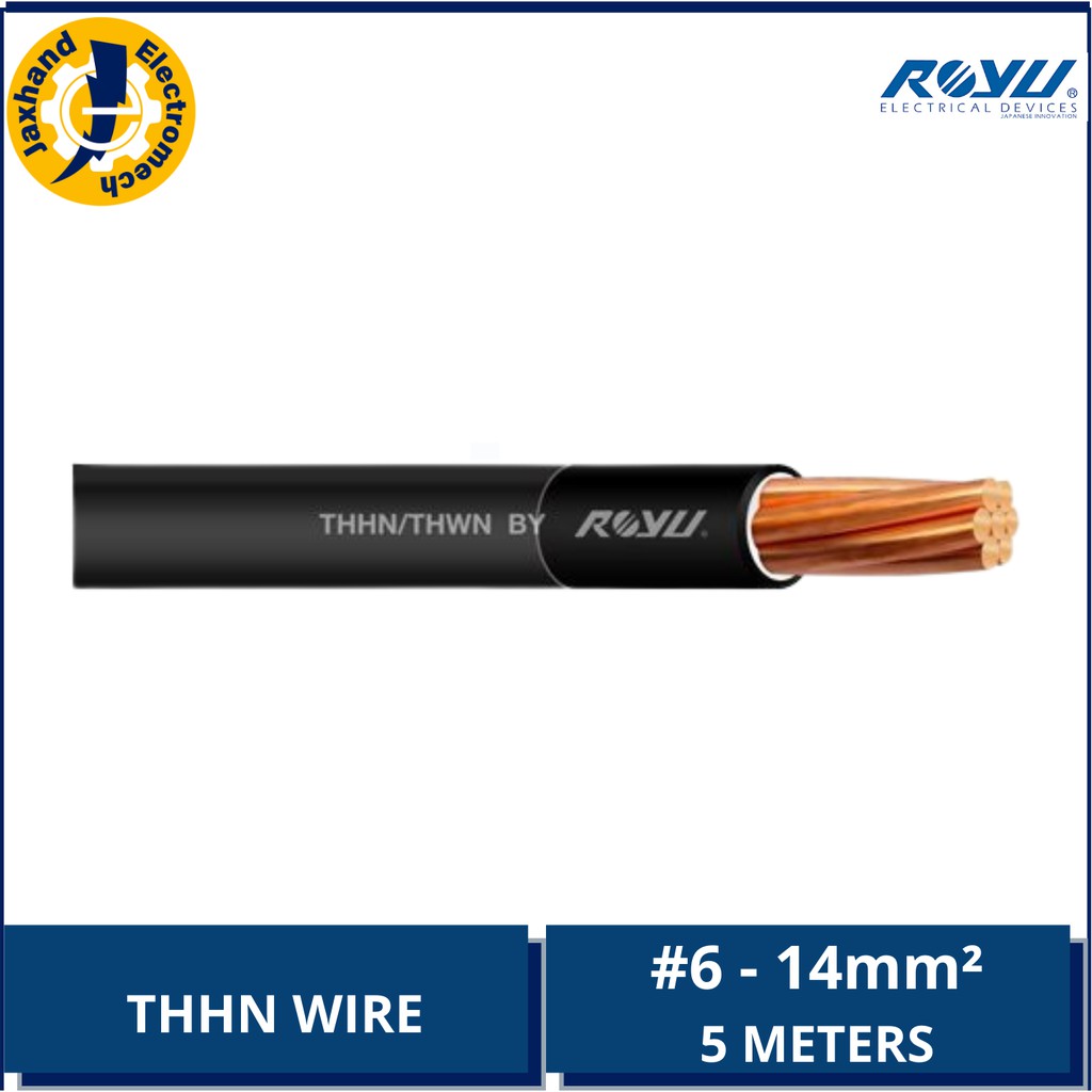 THHN Wire 14mm2, AWG #6, Royu, 5 Meters | Shopee Philippines
