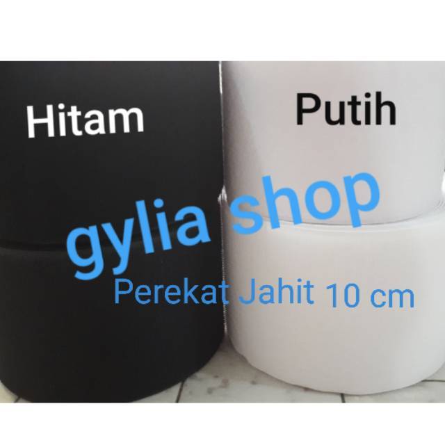 HITAM PUTIH Velcro / Prepetan / Fabric Adhesive 10 cm Black / White Per ...