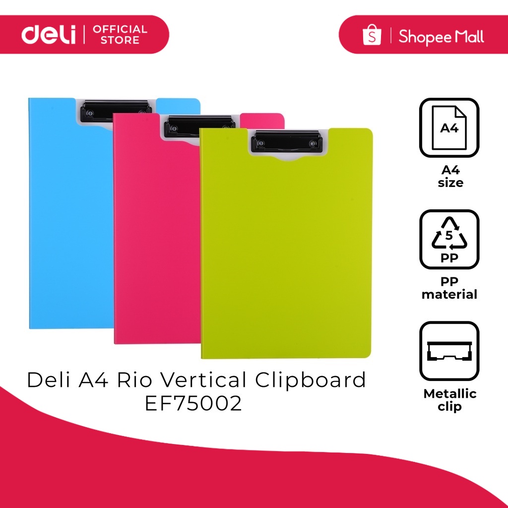 Deli EF75002 File Organizer - A4 Rio Clip Board Vertical (1PC ...