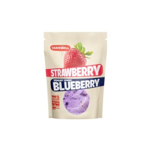 Cravewell Strawberry Blueberry Yogurt Sphere Fruit Crunch 20g | Shopee ...