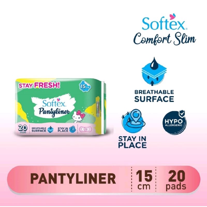 Softex Pantyliner Forever Fresh Hello Kitty 20'S | Shopee Philippines