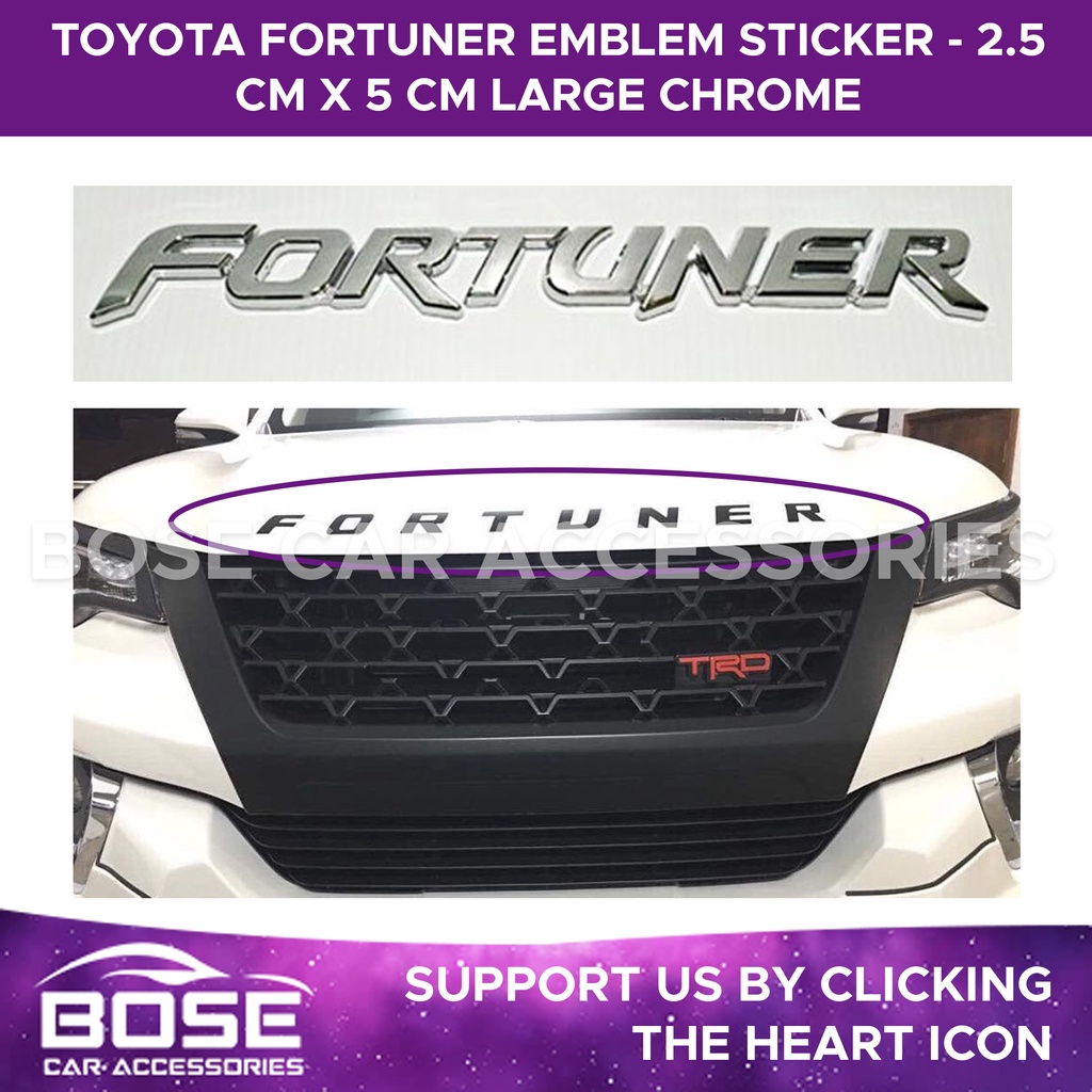 Car Hood Emblem Sticker for Toyota Fortuner 2016 - 2023 / Montero 2009 ...
