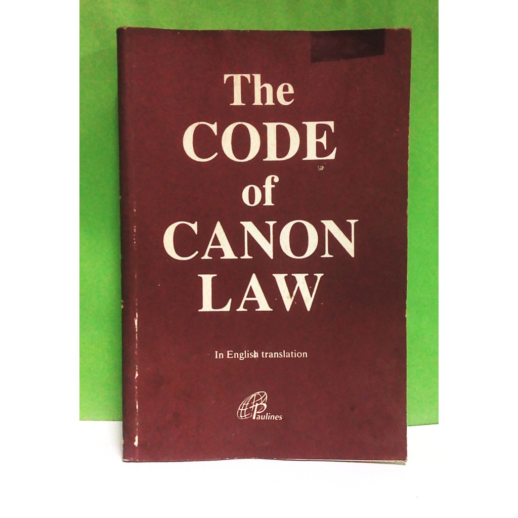 RELIGIOUS BOOK: THE CODE OF CANON LAW in English Translation Copyright ...