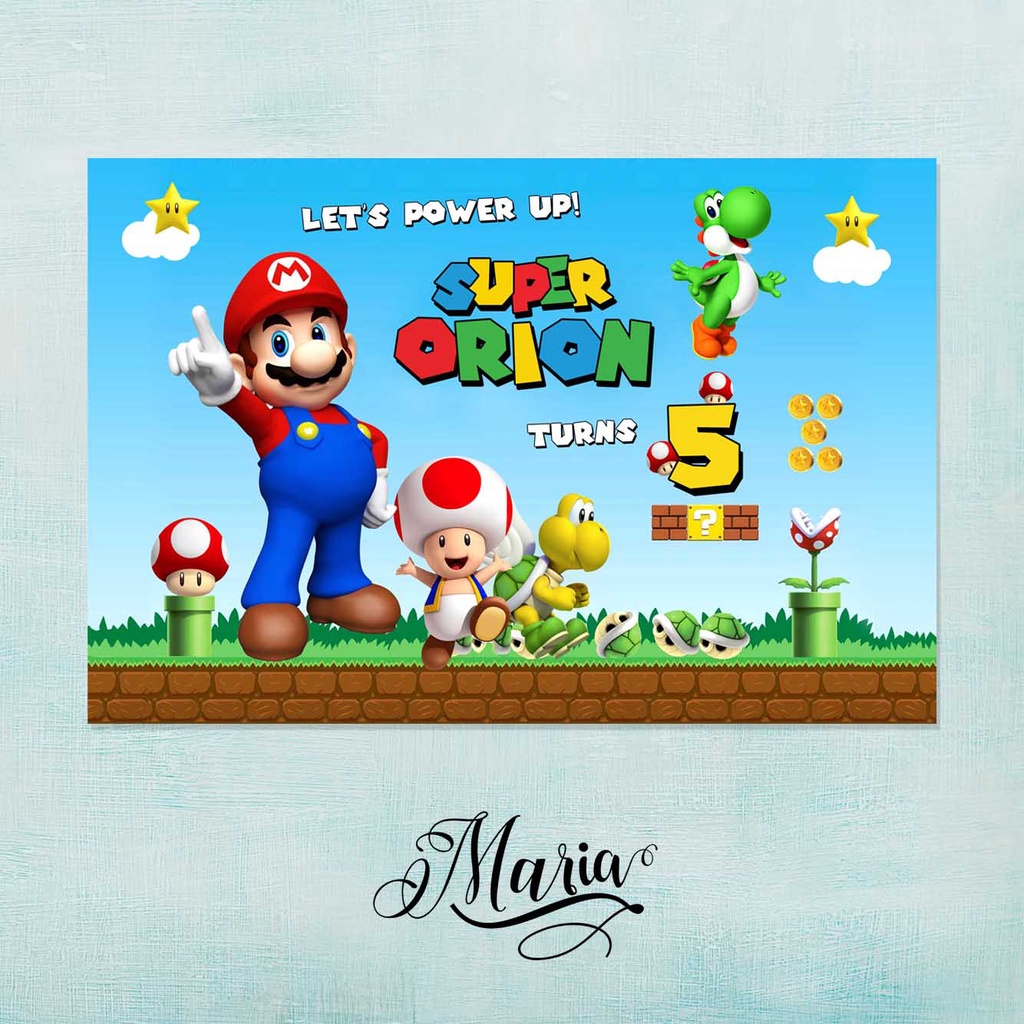 Super Mario Birthday Banner | Shopee Philippines