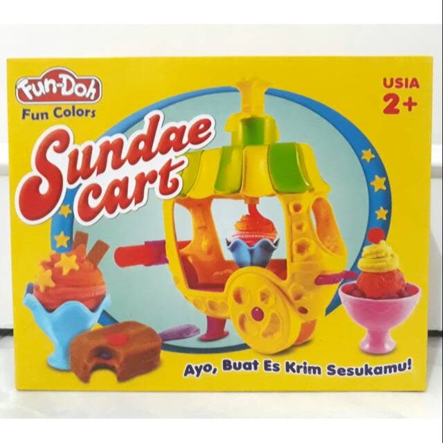 LILIN Children's toy fundoh sundae cart ice cream candle fun doh ...
