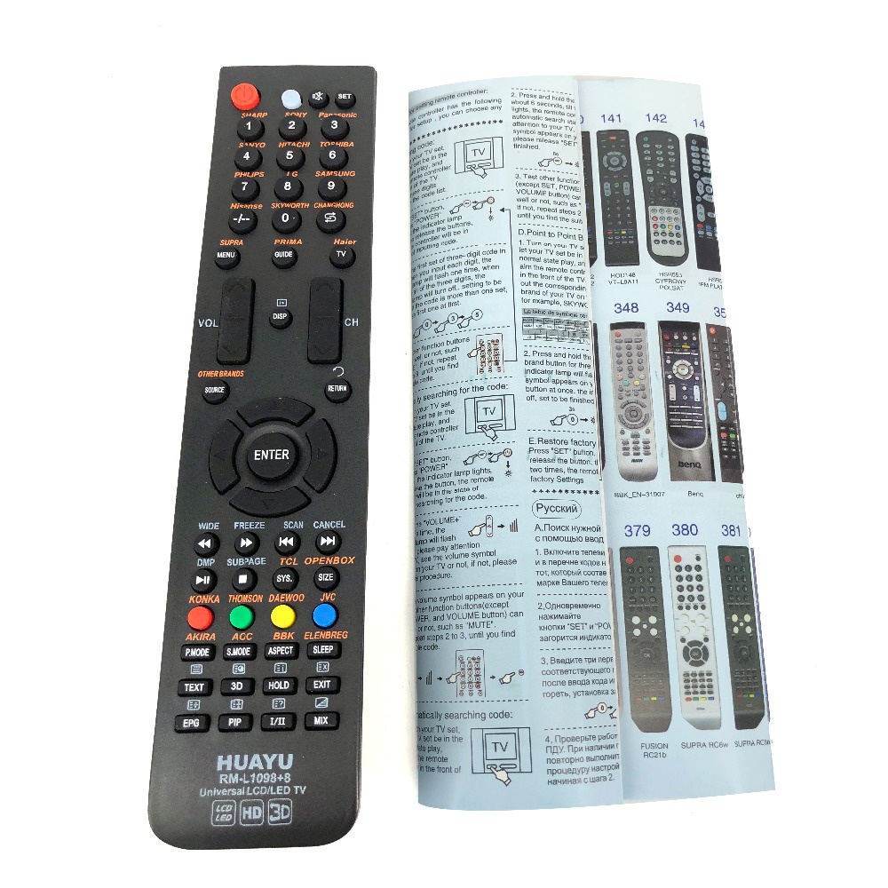 Universal remote Devant ER-31202D HUAYU RM-L1098 + 8 Universal LED/LCD ...