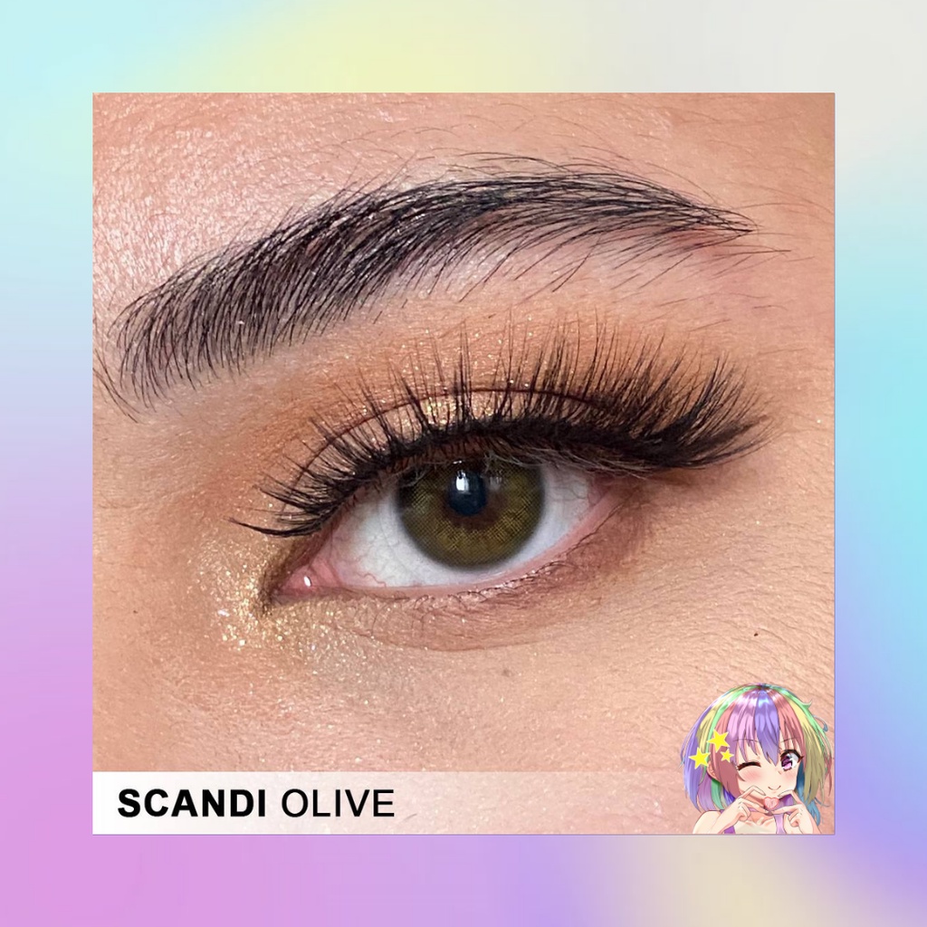 SCANDI Olive Green Soft Colored Contact Lens Eyewear Vision Correction ...