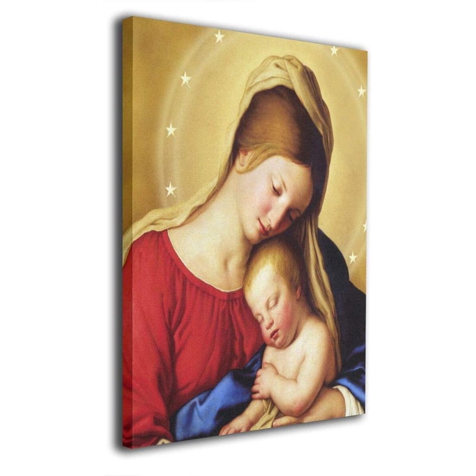 Mary Mother of God Wall Art Decor Poster Modern Stretched and Artwork ...