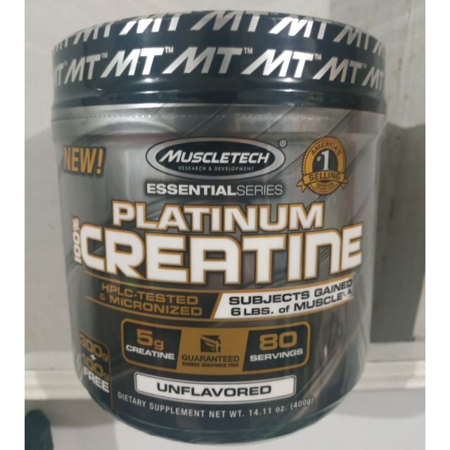 Muscletech Platinum creatine powder 400g monohydrate build maintain ...