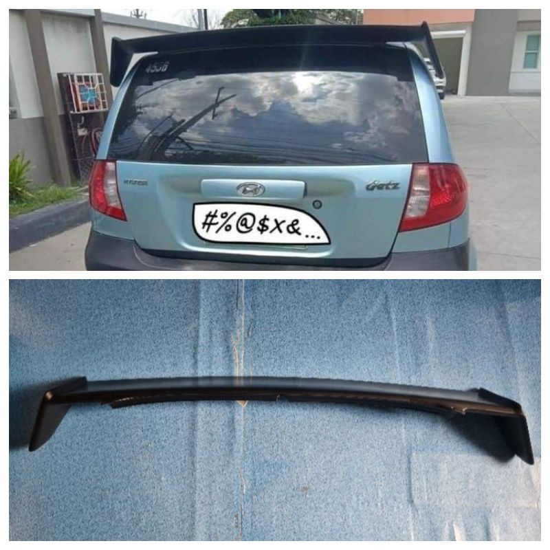 Hyundai Getz Spoiler Wing Type Matt Black Primer | Shopee Philippines