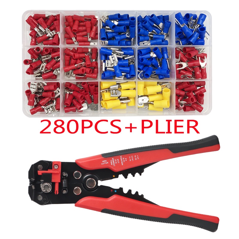 280PCS Electrical Assorted Insulated Wire Cable Terminal Crimp ...