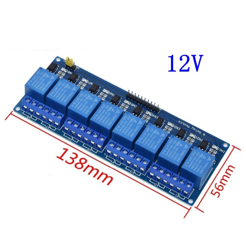 5V 12V 8 Channel Relay Module Shield With Optocoupler 8 Way Relay Board PIC AVR MCU DSP ARM 8 ...
