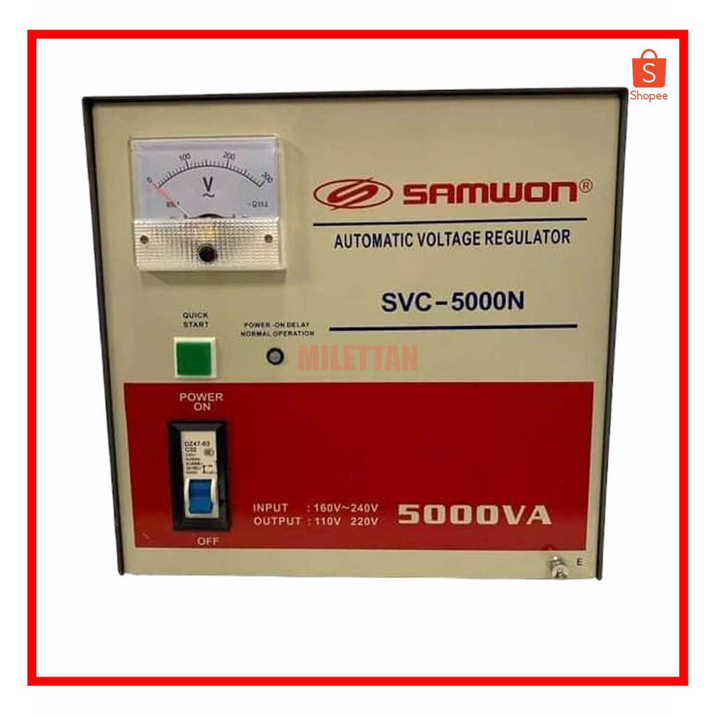 ORIGINAL SAMWON AVR SVS-5000N SERVO MOTOR WITH TIME DELAY 5000 WATTS ...