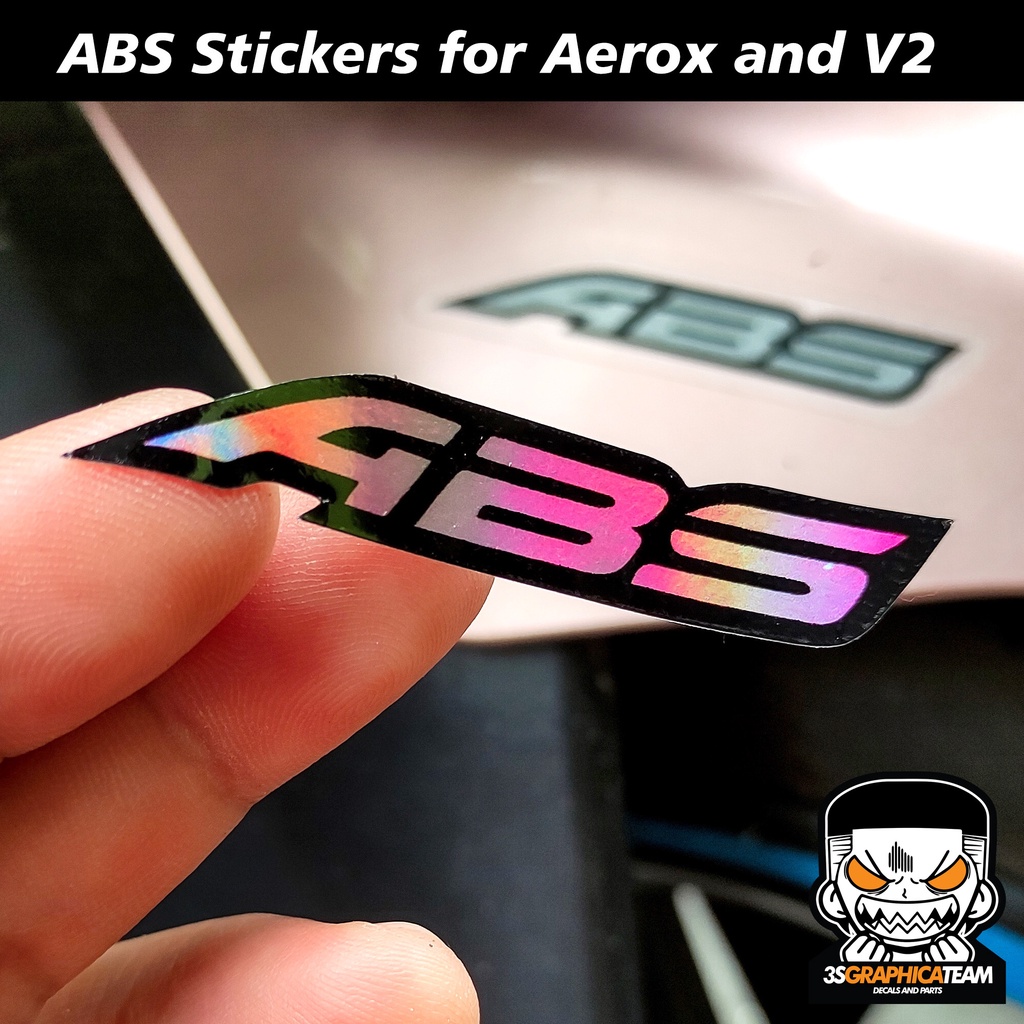 ABS Stickers V2 Hologram Thai Decals for Aerox Nmax Universal ...