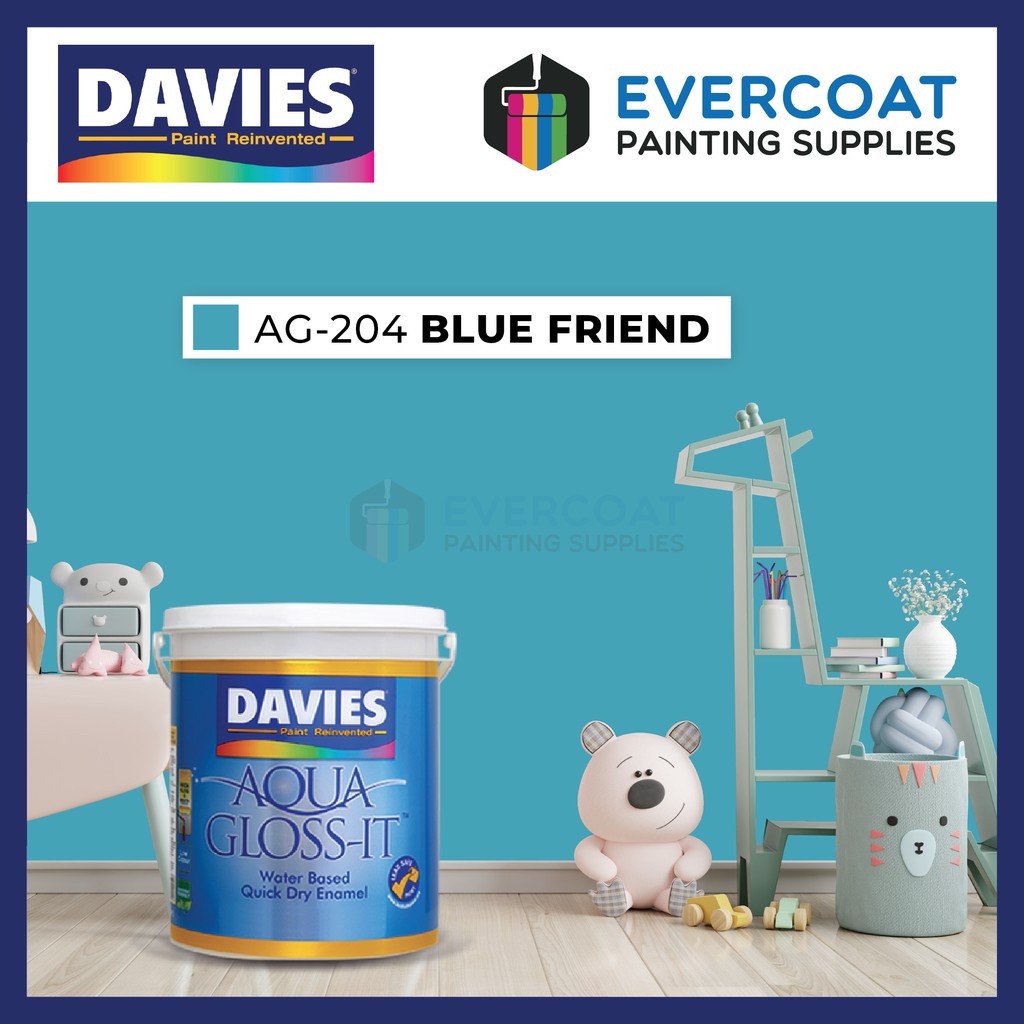 Davies Paints for Wood and Metal Aqua Gloss-It 1-Liter ( Blues ...