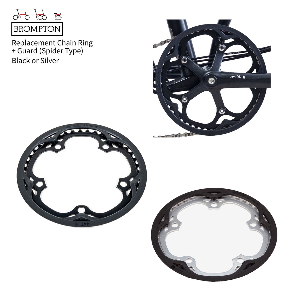AAB ORIGINAL BROMPTON Chain Ring + Guard (Spider Type) Brompton Bicycle ...