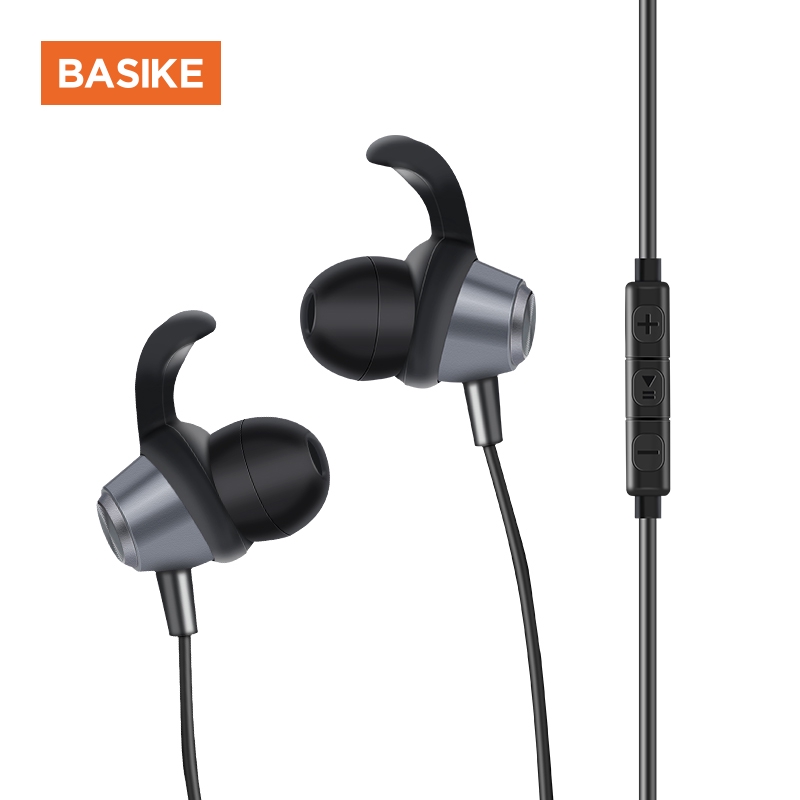 Basike Mt10 Earphones With Mic Volume Control 3.5mm Plug | Shopee ...
