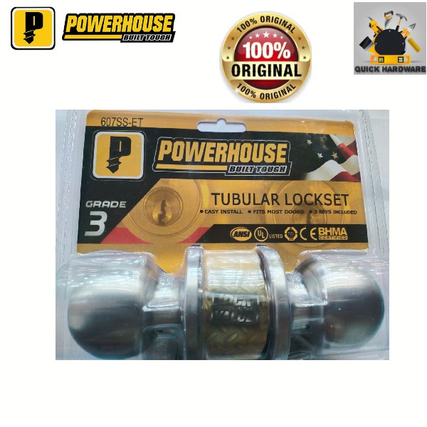 POWERHOUSE Tubular Lockset 607SS-ET | Shopee Philippines