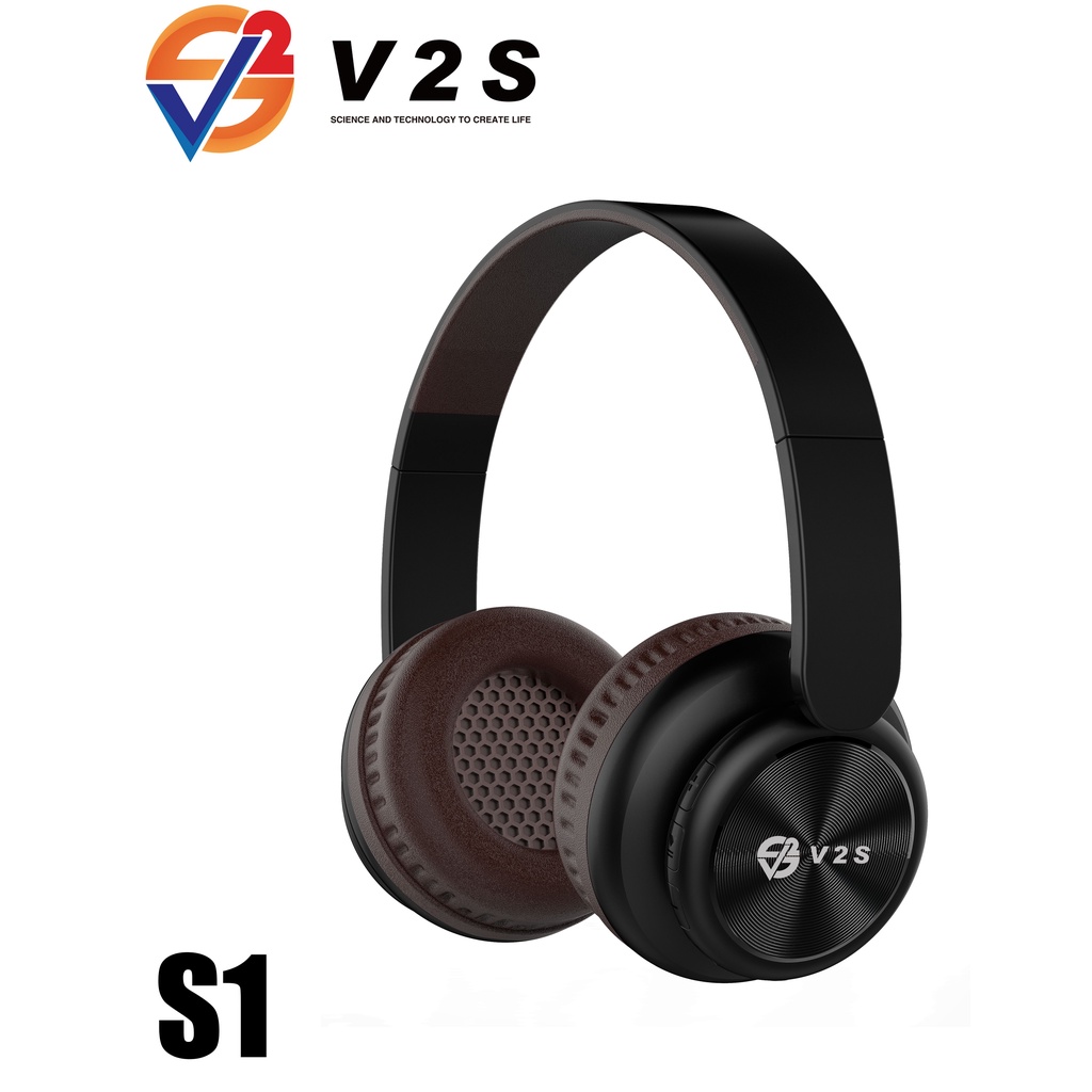 V2S S1 Stereo Bluetooth Headset Incoming Call Alert Bass Wireless ...