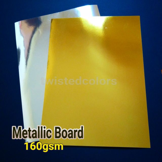 160 Gsm Metallic Board Cardstock Silver Or Gold / Mirror Board | Shopee ...