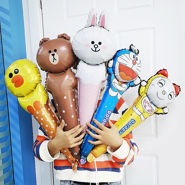 Genuine Doraemon Balloon Big Stick Handheld Toy Balloon Aluminum Foil ...