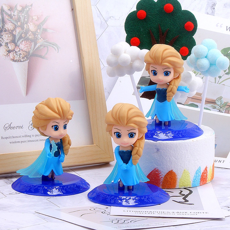 READY STOCK Princess Cake Topper Frozen Elsa Anna Mermaid Cinderalla ...
