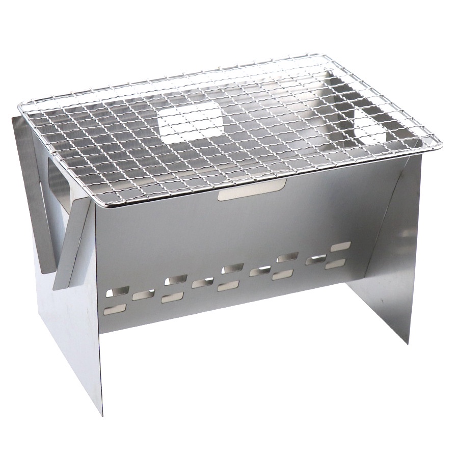 Outdoor Stainless Steel Flat Card Barbecue Grill Camping Convenient ...