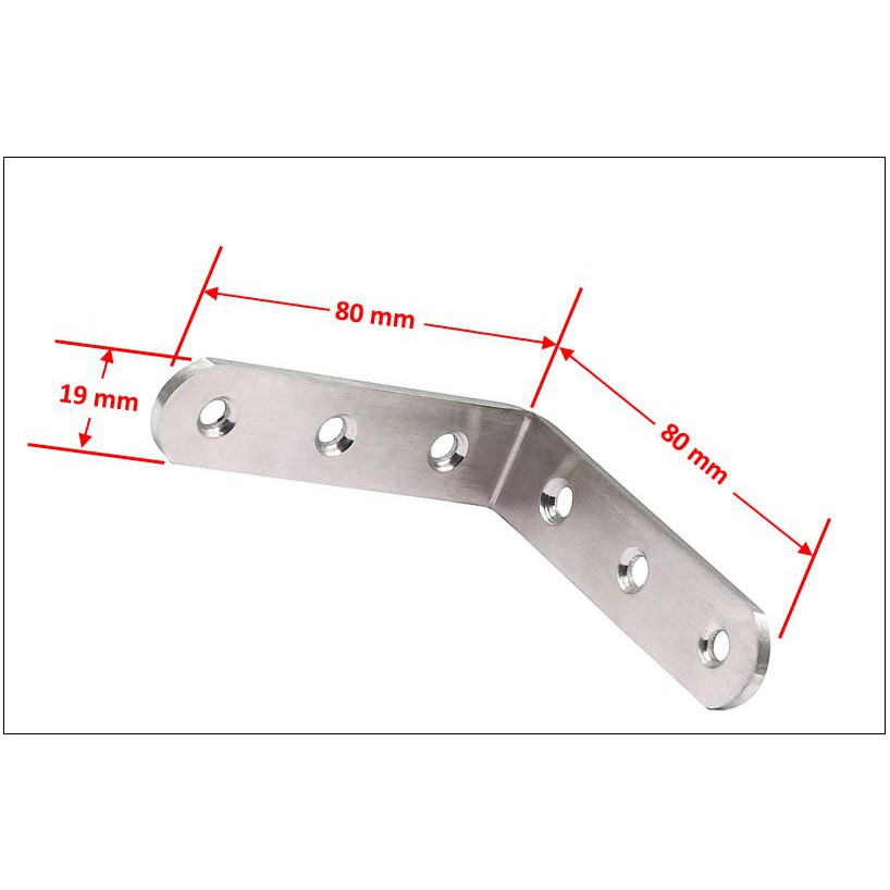 80mm X 80mm, L-Shape Corner Bracket, Stainless Steel Right Angle ...