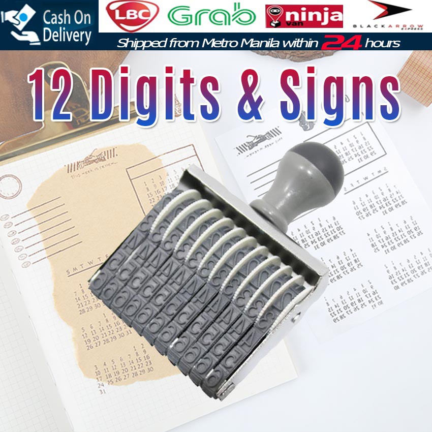 【Fast Delivery】12-Digit Number Stamp Small Number Date Price Stamp ...