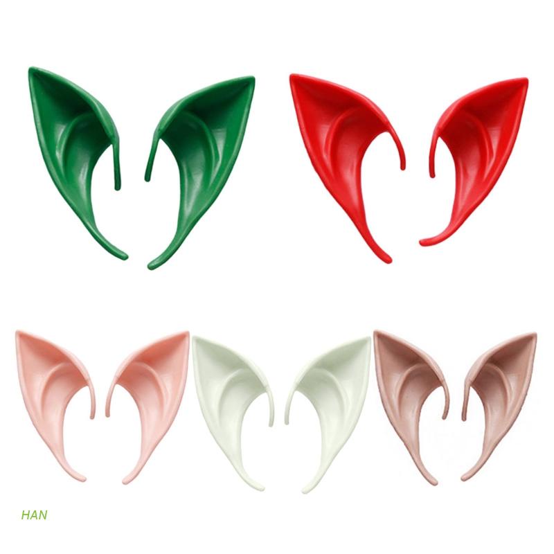 HAN 1 Pair Mysterious Angel Elf Ears Latex Fake Ear Props Halloween ...