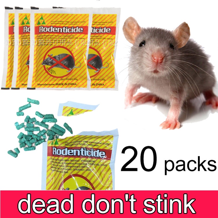 RAT POISON RODENTICIDE Efficient 100% indoor warehouse office household ...