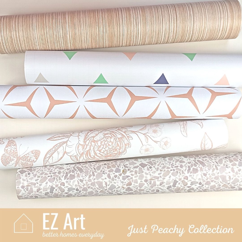 Wallpaper Just Peachy Collection PVC Self Adhesive 10metersX45cm Waterproof Sticker Peach Design ...