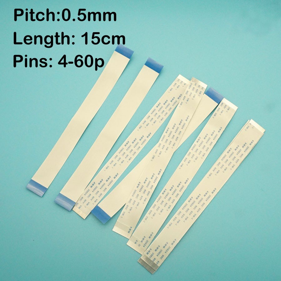 (2 Pc) 0.5mm Pitch 15cm 4-60P Flex Cable Flat FFC Forward Reverse AB ...