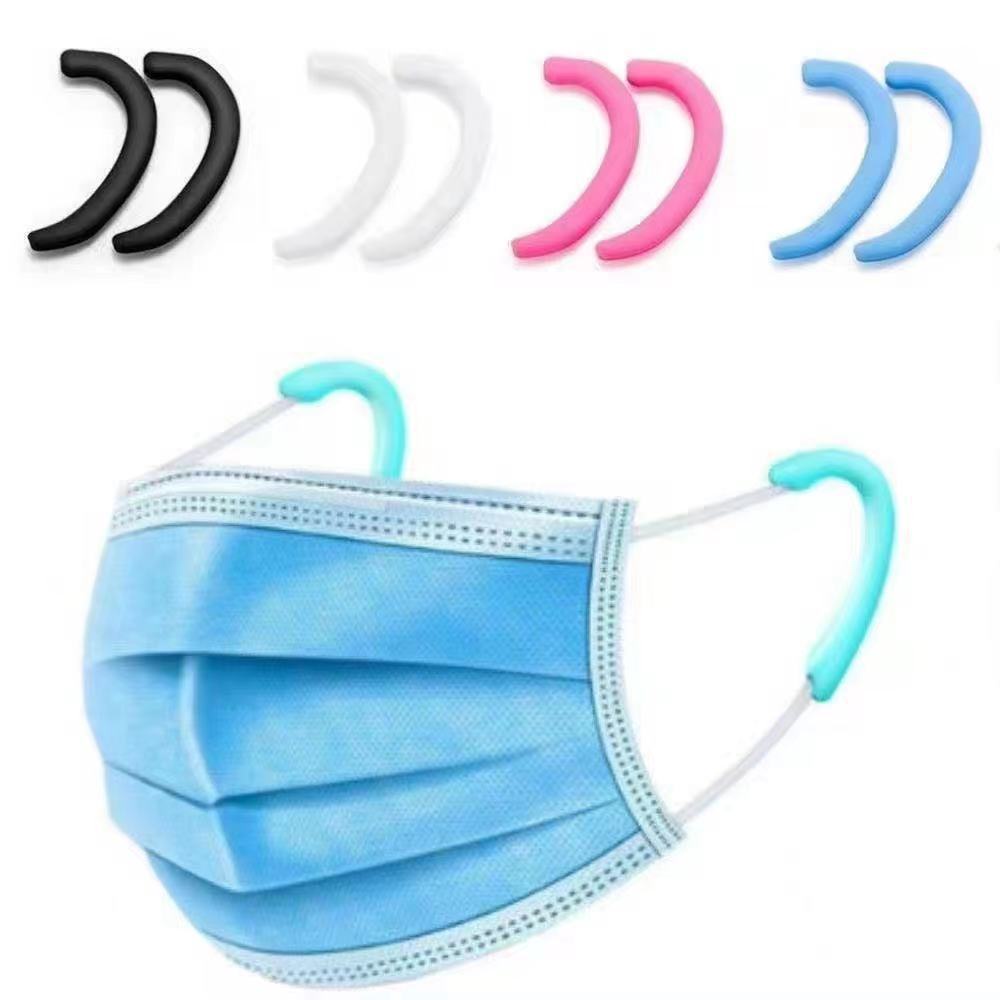 1 Pairs Mask Reusable Soft Silicone Ear Hooks Ear protectors Universal ...