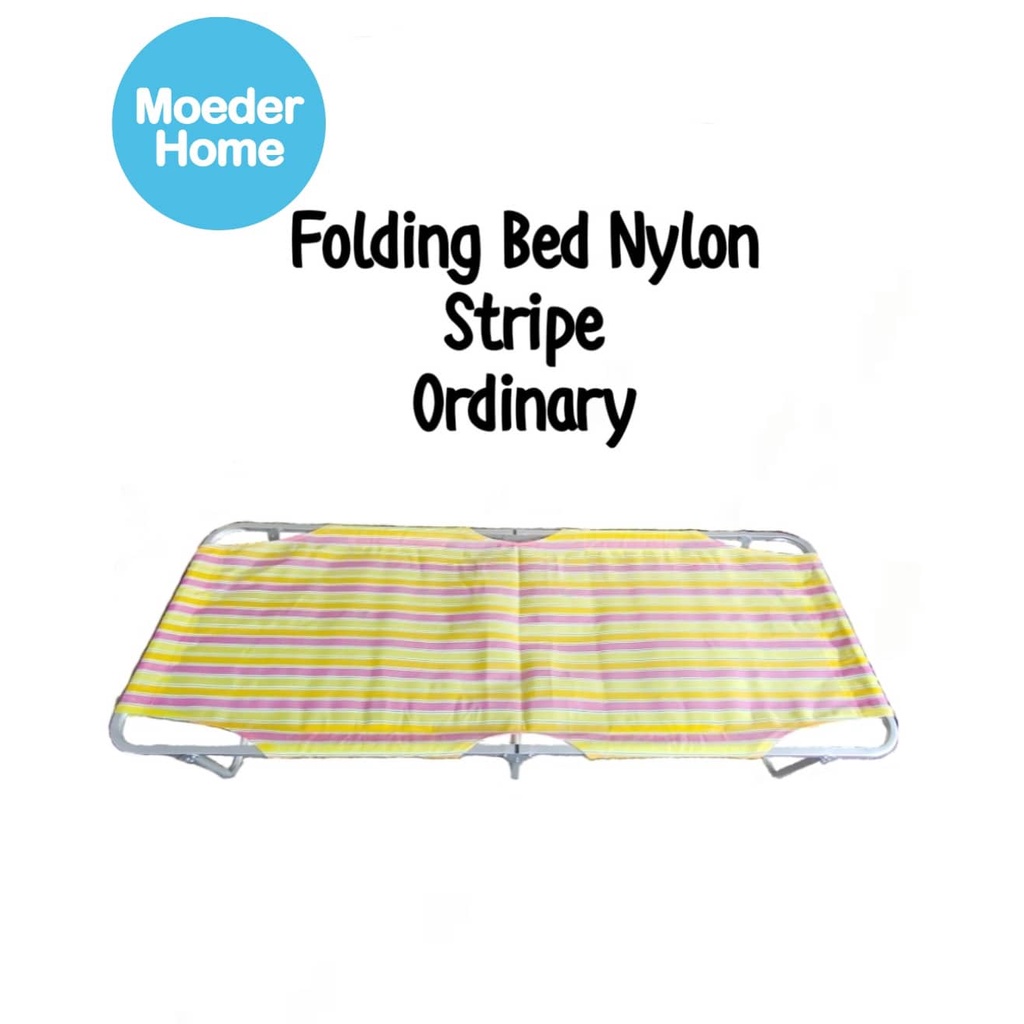 Folding Bed Nylon Stripe Ordinary | Shopee Philippines