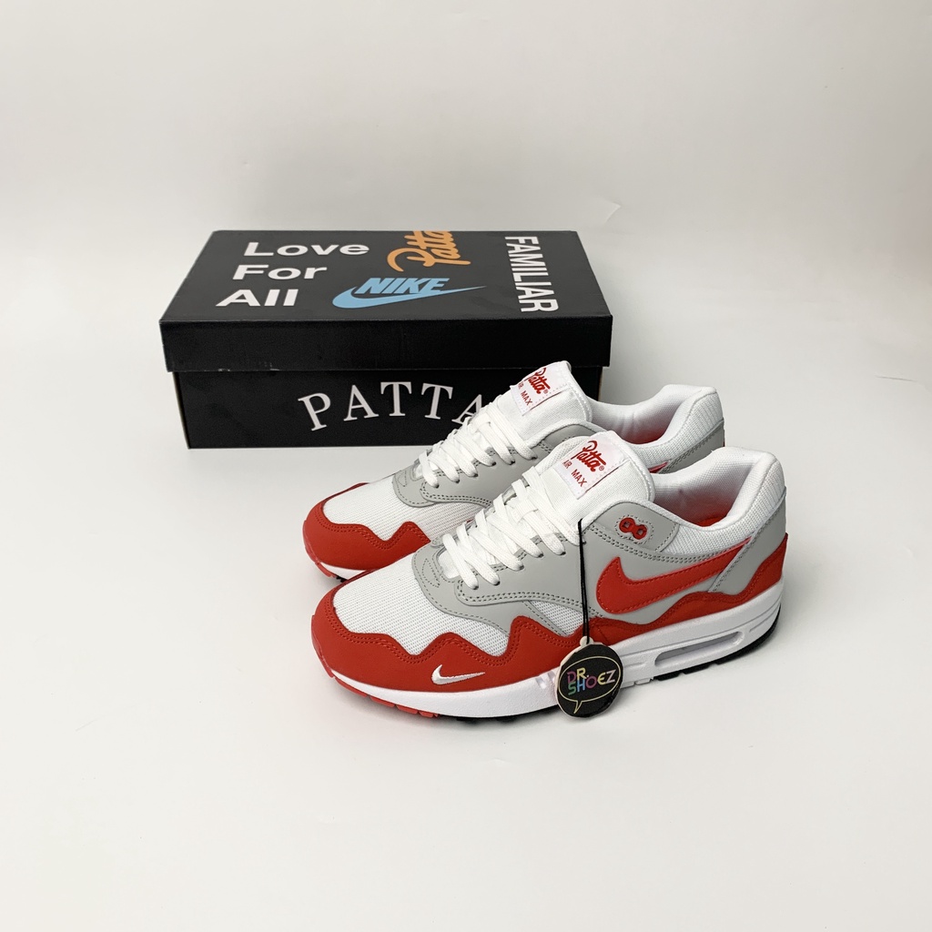 Premium Shoes Patta x Nxke Air Max 1 University Red (dr.shoez) | Shopee ...