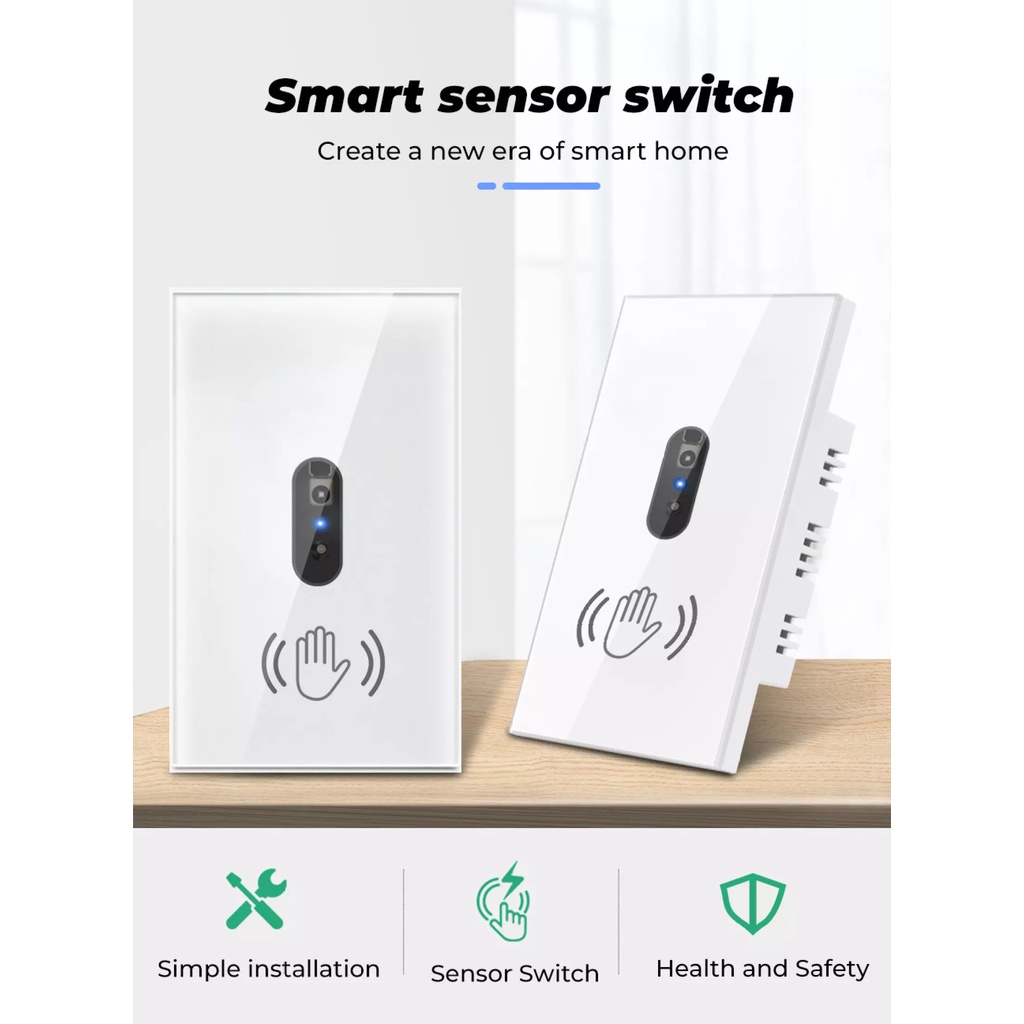 Infrared Sensor Electrical Switch, Tempered Glass - US Standard 220V ...