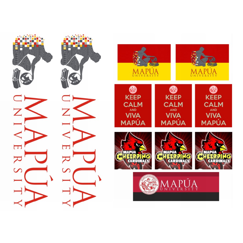 Mapua Univeristy Car Sticker Package 11 PIECES, MIT Car Sticker Decals ...