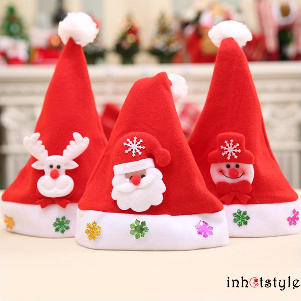 TY Unisex Classic Christmas Hats Kids Santa Claus Snowman Elk Shape Hat for Festival Holiday Party Shopee Philippines