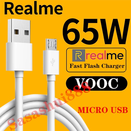 100% Original Realme Charger 5A Micro Usb Cable VOOC Flash Fast ...