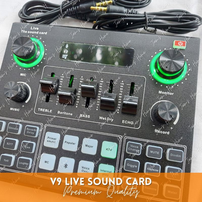 V9 Sound Card Premium Quality for Live Streaming and Recording | Shopee ...