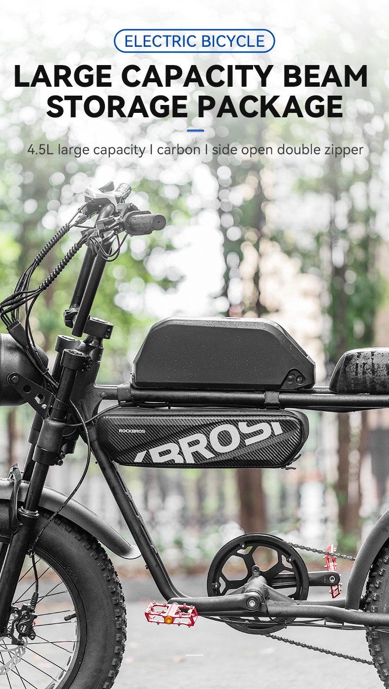 ROCKBROS Bike Bag Super73 Electric Bike Frame Bags 4.5L Large Capacity ...