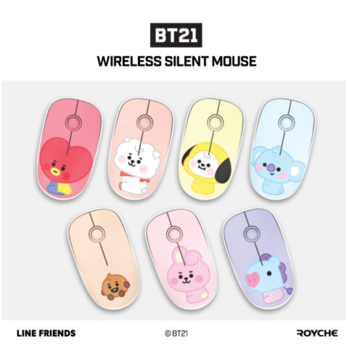 BTS BT21 Official BABY Ver Wireless Silent Mouse Authentic Goods K-POP ...