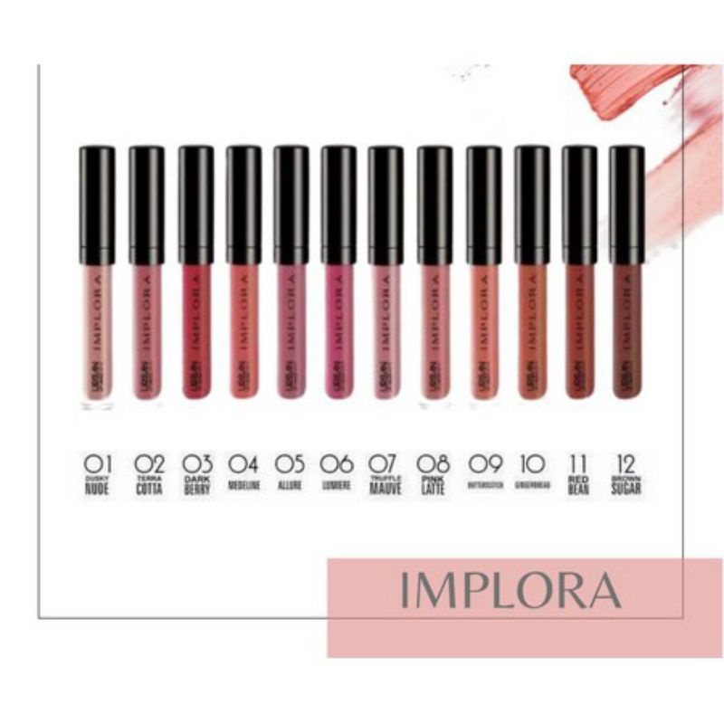 IMPLORA CREAM MATTE URBAN LIPSTICK ALL VARIANTS 100% ORIGINAL | Shopee ...