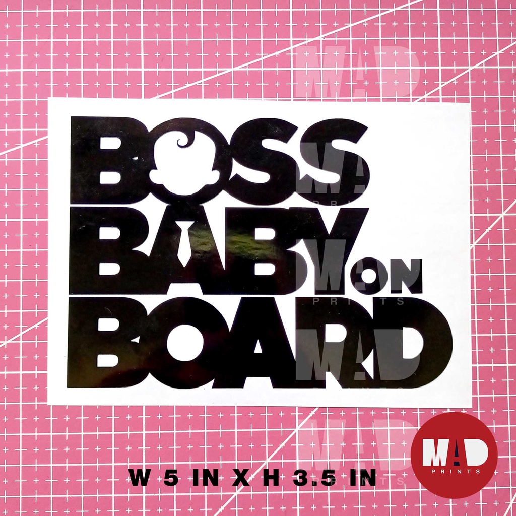 Boss Baby on Board Decal Sticker | Shopee Philippines
